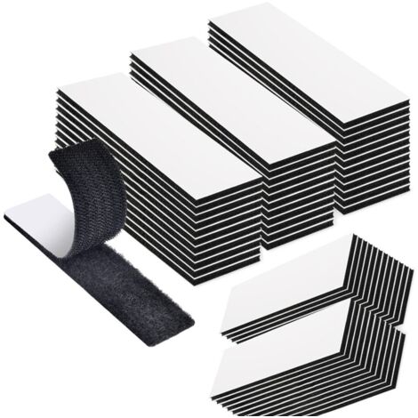 Le auto-Adhésif Extra-Fort, 50 Pièces double face auto-Adhésif Noir ...