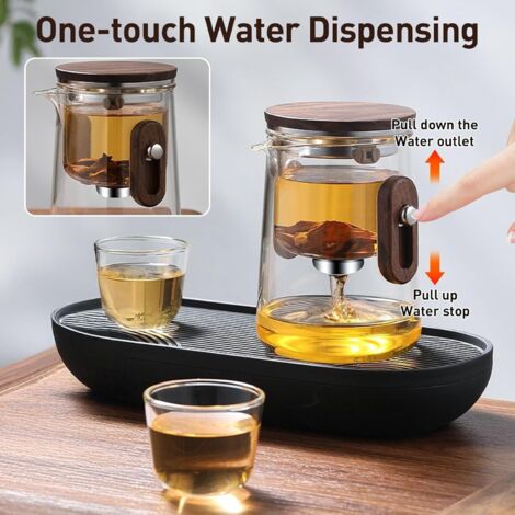 Magische Teekanne – Mini-Teekanne aus Glas mit integriertem Sieb, 1 ...