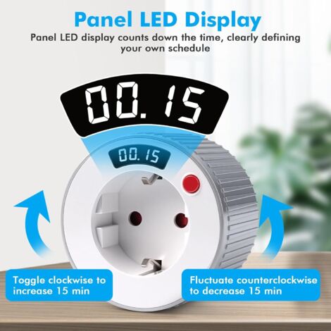 Intelligente WLAN-Steckdose, Countdown-Timer-Steckdose von 1 Minute bis ...