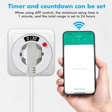 Intelligente WLAN-Steckdose, Countdown-Timer-Steckdose von 1 Minute bis ...