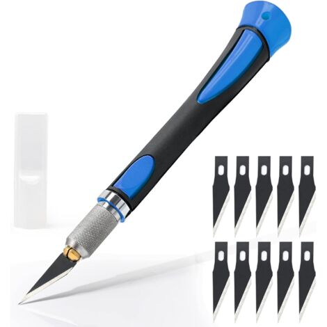 Scalpel with 10 Rust-Resistant Blades, Precision Cutting, Model Making ...