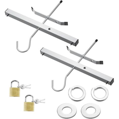 Pack Ladder Clamps, Universal Lockable Ladder Roof Clamps - 1 Pair ...