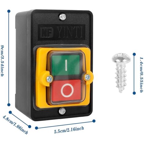 2pcs Waterproof Push Button Switch Machine 10A 380V Electric Push ...