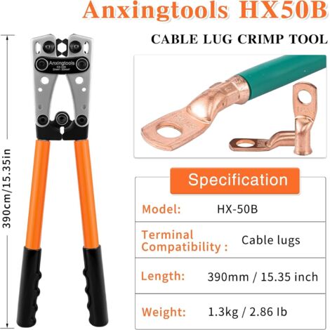 Battery cable crimping tool for 6/10/16/25/35/50 mm² battery copper ...