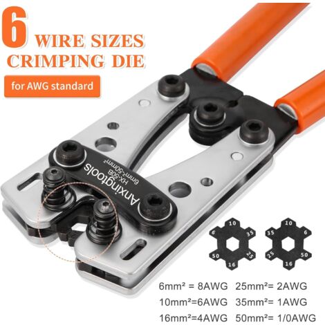 Battery cable crimping tool for 6/10/16/25/35/50 mm² battery copper ...