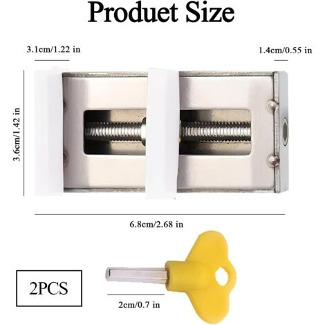 Sliding Patio Door Lock, 2PCS Sliding Door Lock with Keys, Sliding ...