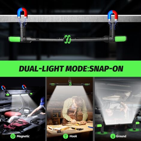 Rechargeable work light, single or dual use under-hood work light with ...