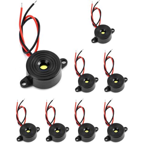 8-pack electronic buzzer, 3-24V 87dB piezoelectric buzzer, for physical ...