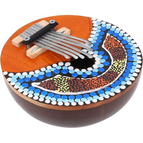 Thumb Piano, 7 Keys Tunable Coconut Shell Mbira Portable Finger Thumb ...