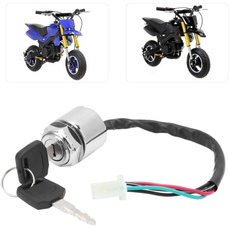 4-Wire Male Plug Ignition Key Switch, Electric Motorcycle Ignition ...