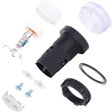 Pack of 12 LED power indicators, 22 mm, 220 V-380 V AC/20 mA, LED ...
