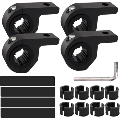 Work Light Mounting Bracket, 4-Piece Tube Clamp Bar Fixing Set with ...