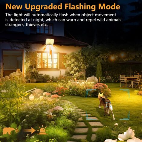 200 LED Outdoor Solar Light with Motion Sensor - 4 Modes, Remote ...