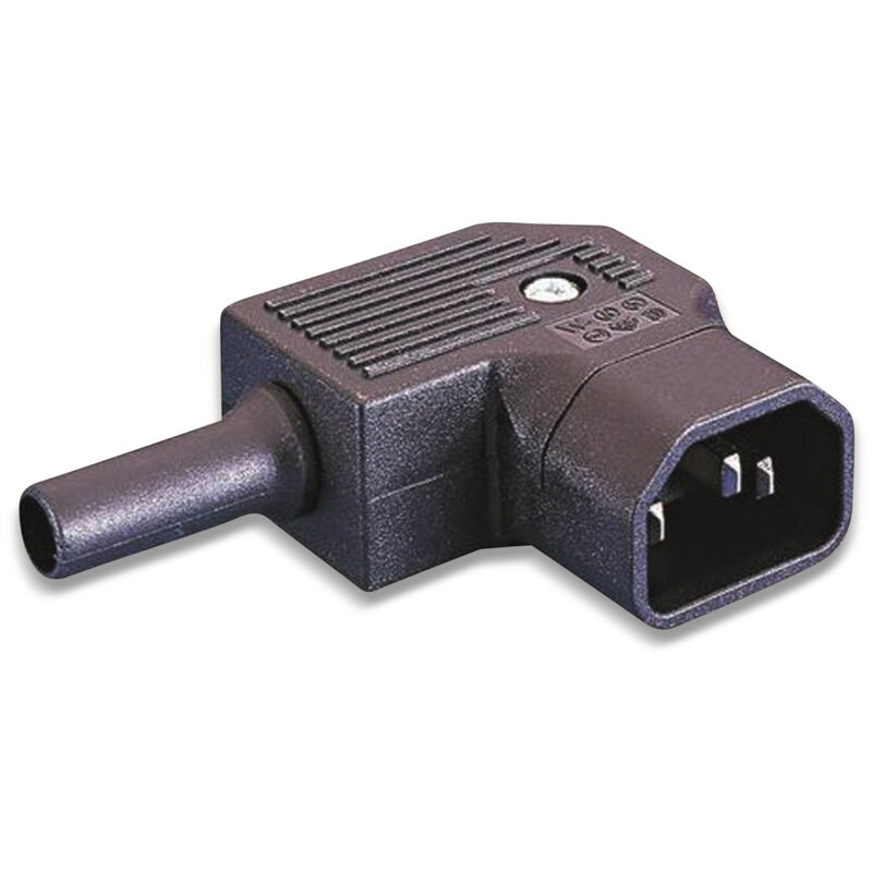 BULGIN PX0686/SE Connecteur froid PX, fiche coudée, 2+PE pôles, 10 A, noir