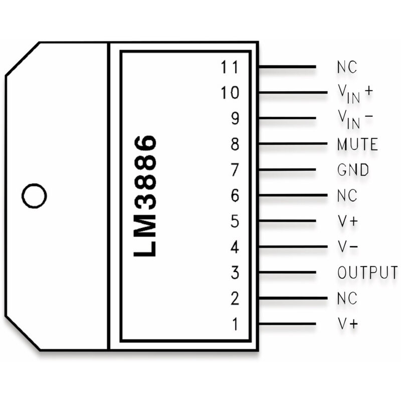 TEXAS INSTRUMENTS Amplificateur audio de puissance LM3886T