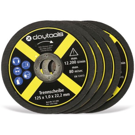 DAYTOOLS Disque de coupe métal, 125x1,0x22,2 mm, 5 pièces