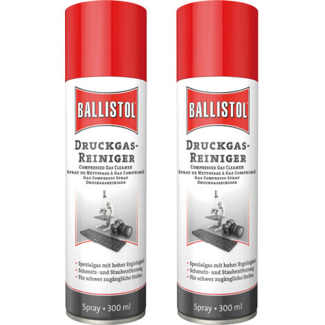 Spray nettoyant à gaz comprimé BALLISTOL, 300 ml, 2 pièces