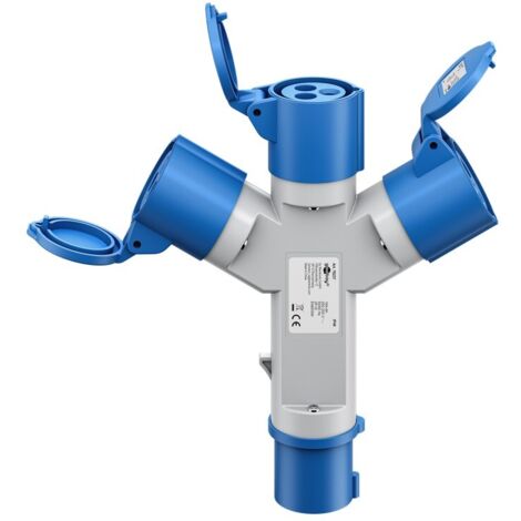 goobay CEE Caravan Adapter, CEE Plug to 3X CEE Socket, Portable, with ...
