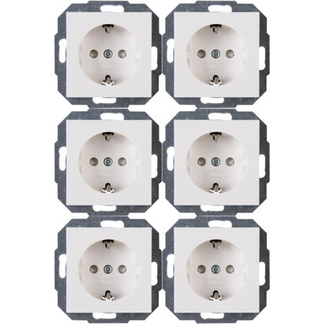 Prises de courant avec contact de protection KOPP Athenis, blanc pur ...