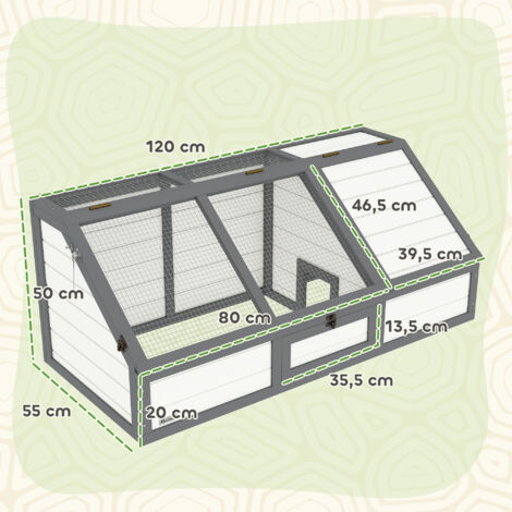 Schildkrötenbox, Outdoor Schildkrötengehege, bodenloses Design, leicht ...
