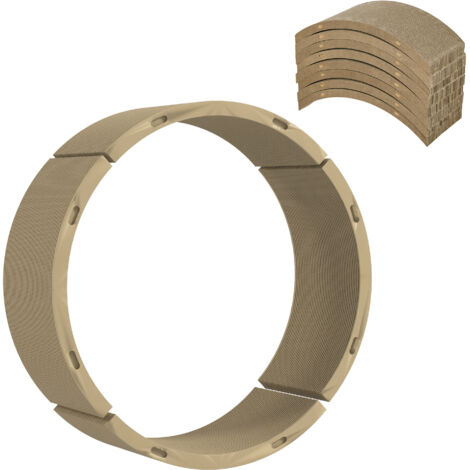 Kratzbrett-Set für Katzenlaufrad, belastbar bis 5kg, 55x25,5x3cm, Braun