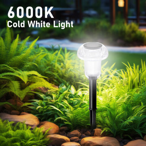 Lot de 6 Lampes Solaires Extérieures, Piquets de jardin, éclairage d ...