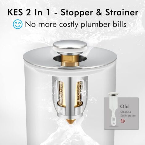 Bonde de vidange universelle à clapet avec panier-filtre, pour orifices ...