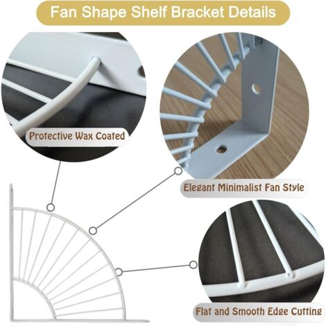 Ensemble de 4 petits supports décoratifs flottants en laiton, blancs ...
