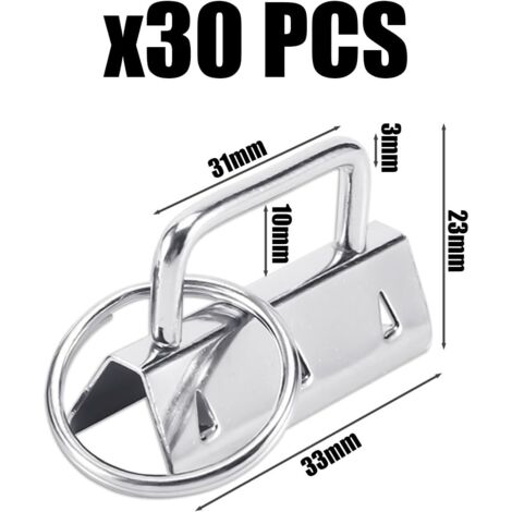Lot de 30 clips en métal argenté pour sangle de sangle, pièces ...