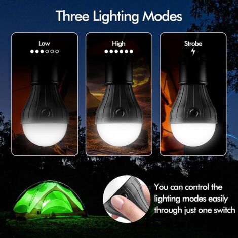 Lampe de tente LED portable, éclairage de secours pour camping ...
