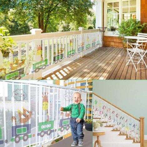 Filet de Sécurité pour Enfants et Animaux, 4,5m x 79cm, Protection Anti ...