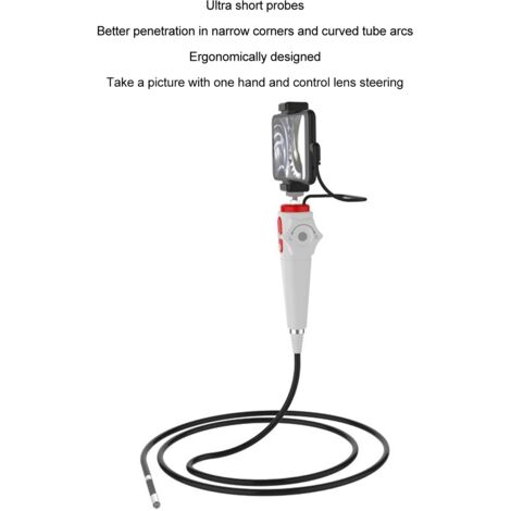 Endoscope articulé à 180 degrés caméra d'inspection HD à 2 voies 1080p ...