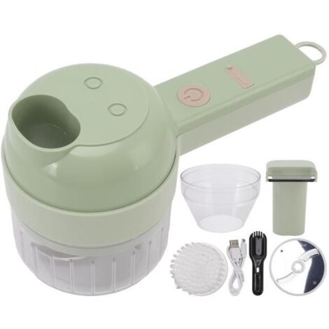 mini hachoir à légumes électrique Coupe-légumes électrique 4 en 1 Mini ...