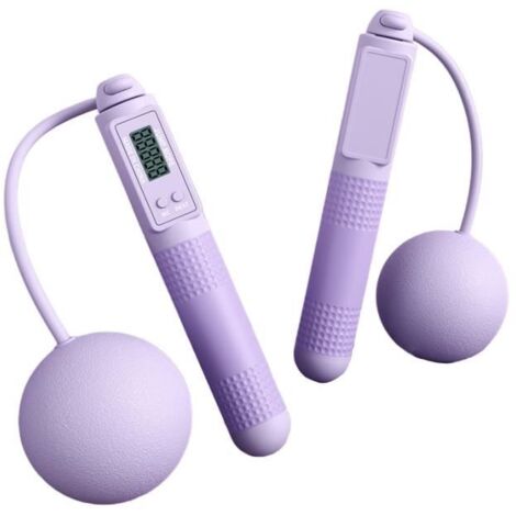 (violet)Corde à sauter intelligente sans fil avec ballon de poids et ...