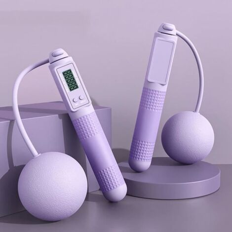 (violet)Corde à sauter intelligente sans fil avec ballon de poids et ...