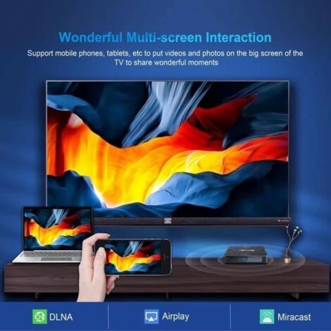 Android TV box Boitier iptv X98H Lecteur Multimédia de Diffusion en ...