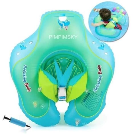 (Bleu)Bouée bébé avec maintien entre jambe pour apprentissage de la ...