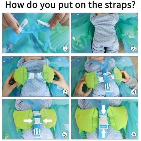 (Bleu)Bouée bébé avec maintien entre jambe pour apprentissage de la ...