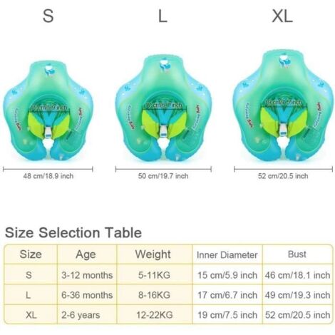 (Bleu)Bouée bébé avec maintien entre jambe pour apprentissage de la ...