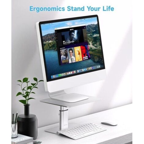 Monitor Riser Stand, Organisateur de Stockage de Support de Bureau en ...