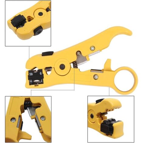 Taglierina universale per cavi coassiali, UTP, Cat5, Cat6, piatti o rotondi
