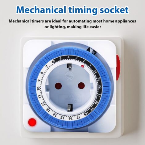 Timer per presa elettrica, timer 24 ore con 96 segmenti di commutazione ...