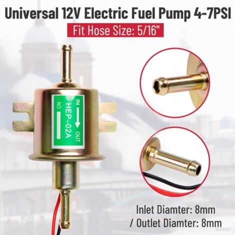 Pompa del carburante elettrica universale 4-7 PSI 12 V con tubo del ...