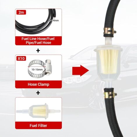 Pompa del carburante elettrica universale 4-7 PSI 12 V con tubo del ...