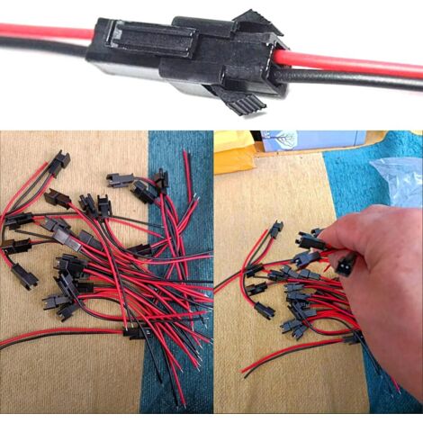 20 pares de cables conectores JST AWG JST SM de 2 pines macho y hembra ...