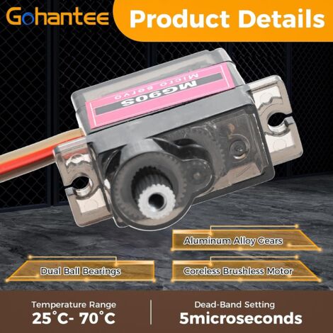 microservomotores MG90S - Servos RC Futaba JR de alto par con ...