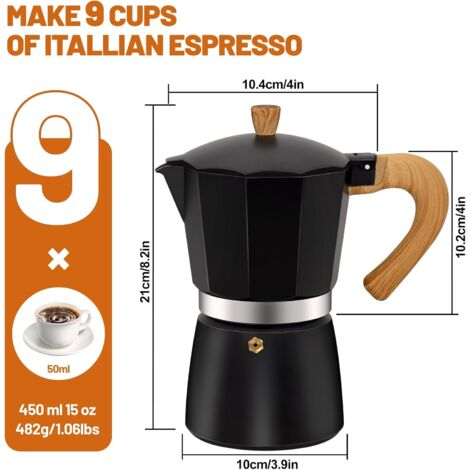 Cafetera exprés de aluminio con cafetera moka y percolador, cafetera ...