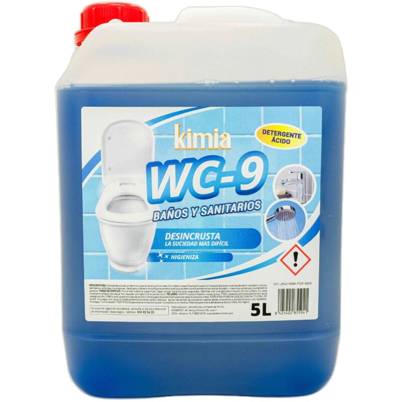 KIMIA - Desincrustante WC-9 5L para Baños y Sanitarios Desincrustante ...