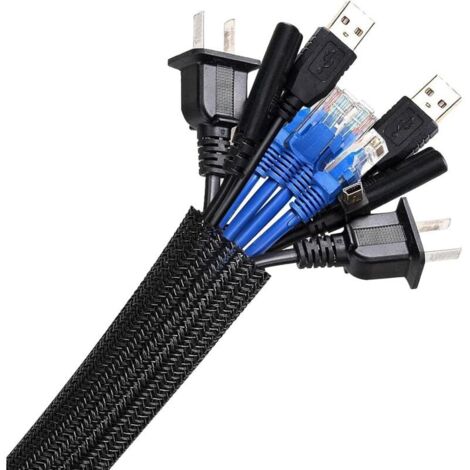 Manchon de Câble Gaine 3 Mètre Souple Ajustable, 12-20mm Gestion de ...