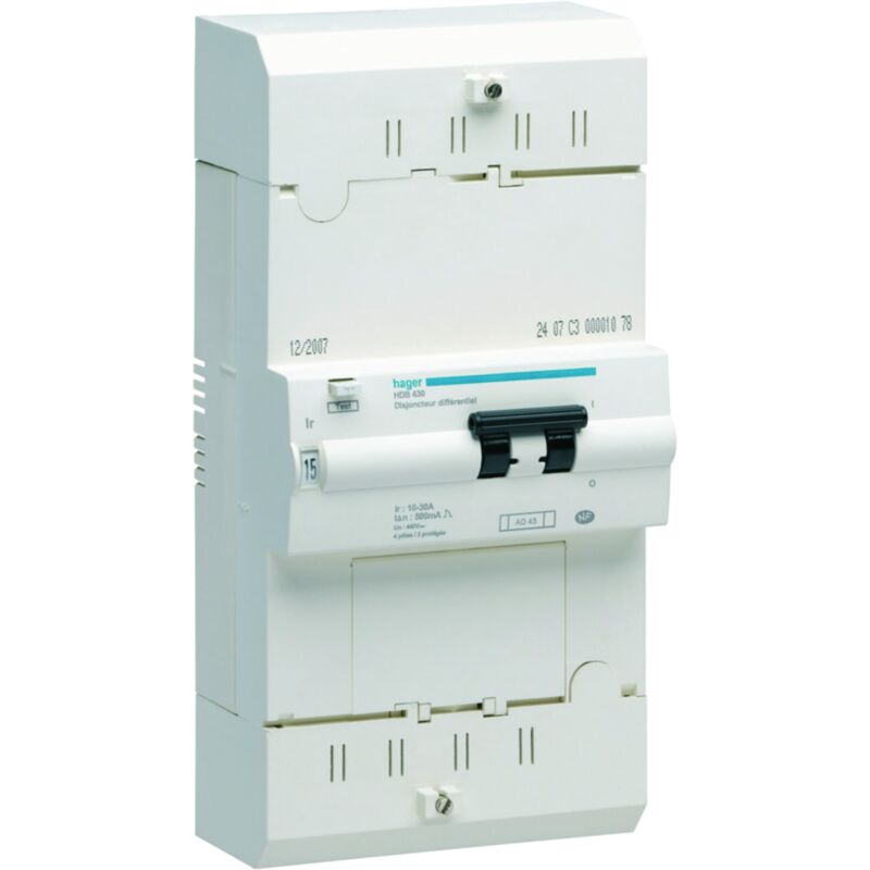 DISJONCTEUR DE BRANCHEMENT DIFFERENTIEL 4P 30/60A 500MA SELECTIF TARIF BLEU